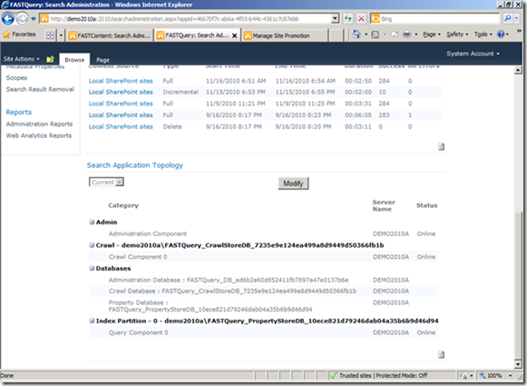 A Static State: Part 5 - FAST for SharePoint 2010 Service Configuration